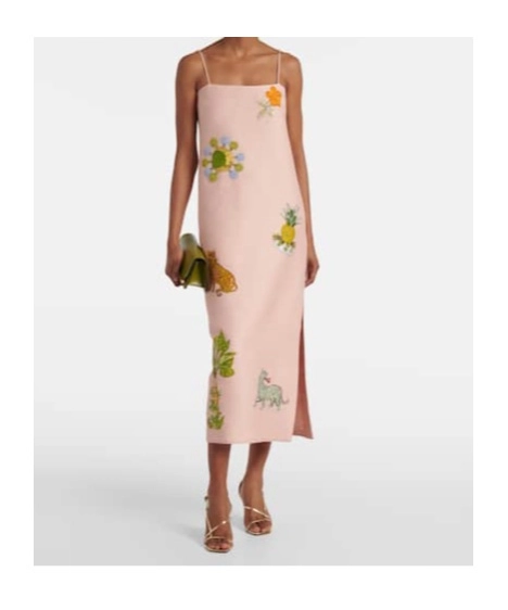 ALEMAIS Hazel Printed Linen-blend Maxi Dress