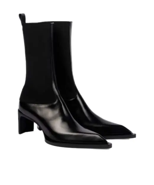 JIL SANDER Leather Ankle Boots