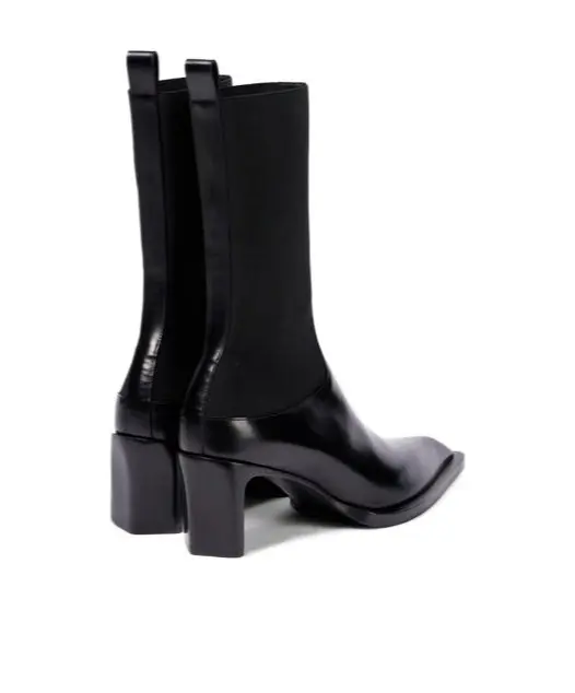 JIL SANDER Leather Ankle Boots