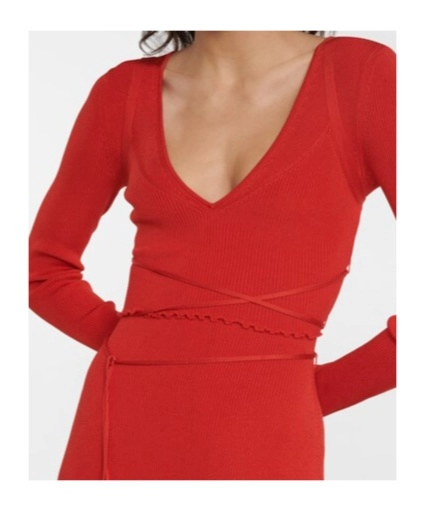 Altuzarra Damali Ribbed-knit Midi Dress With Ties
