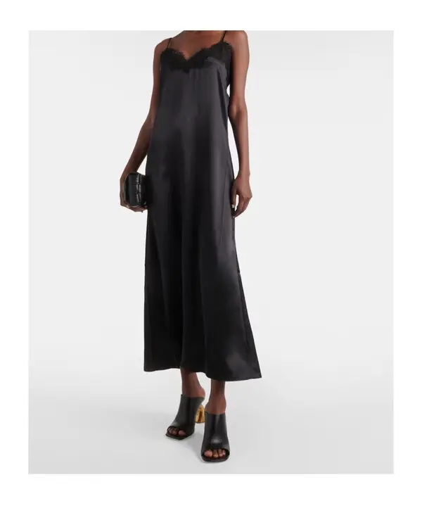Co Lace-trimmed Silk Satin Slip Dress