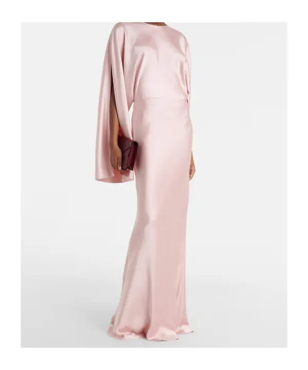 Norma Kamali Reverse Obi Satin Gown