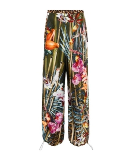 Camilla Floral Silk Balloon Pants - Multicolor
