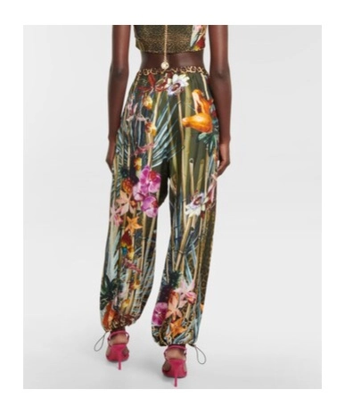 Camilla Floral Silk Balloon Pants