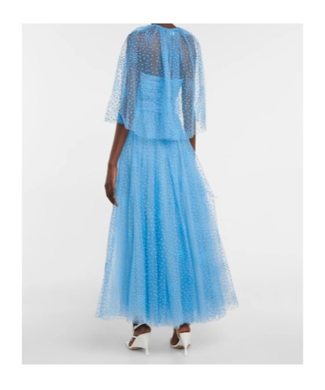 Monique Lhuillier Dotted Tulle Cape