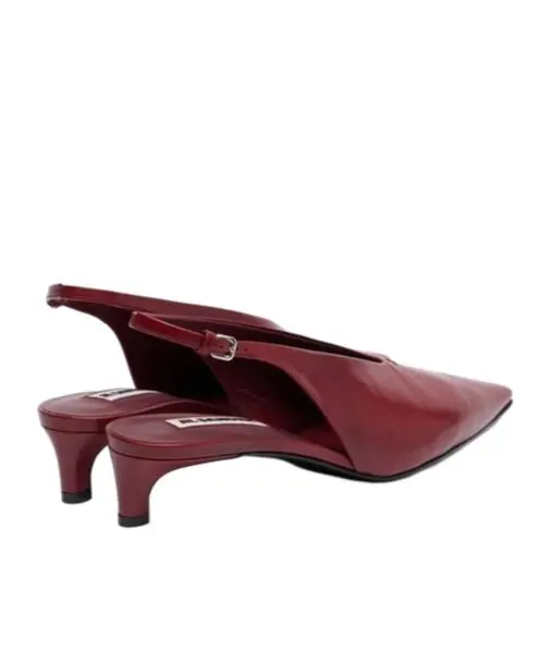 JIL SANDER Pointy Leather Slingback Pumps