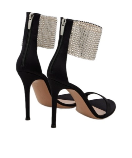 GIANVITO ROSSI Satin Single Strap High Heel Sandals