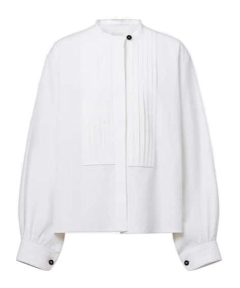 JIL SANDER Plissé Linen Blouse