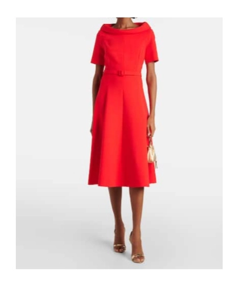 Oscar De La Renta Wool-blend Midi Dress