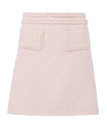 Giambattista Valli High-rise Wool-blend Miniskirt - Pink