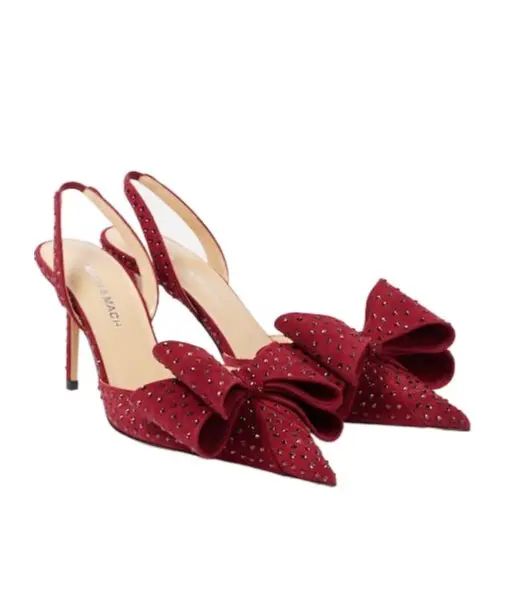 MACHMACH Le Cadeau 85 Suede Slingback Pumps