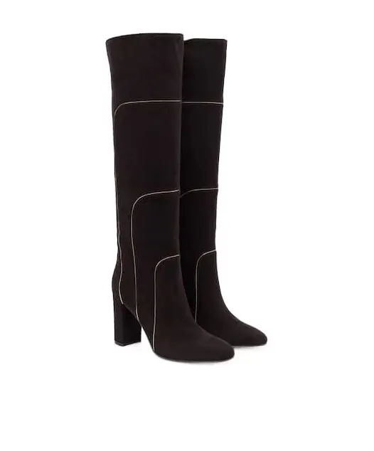 GIANVITO ROSSI 85 Suede Knee-high Boots