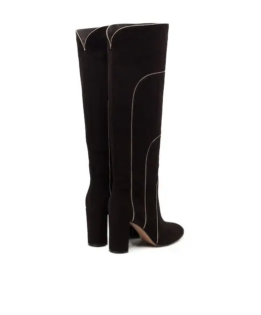 GIANVITO ROSSI 85 Suede Knee-high Boots