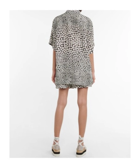 Stella McCartney Floral Silk Button-down Shirt - Gray