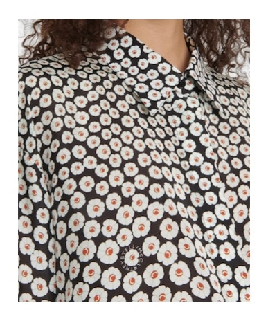 Stella McCartney Floral Silk Button-down Shirt - Gray