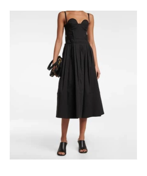 Proenza Schouler Cotton-blend Sweetheart Neckline Midi Dress