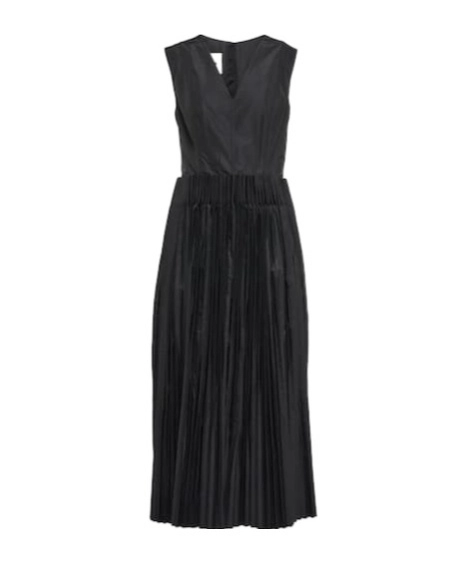 JIL SANDER Pleated Midi Dress - Black