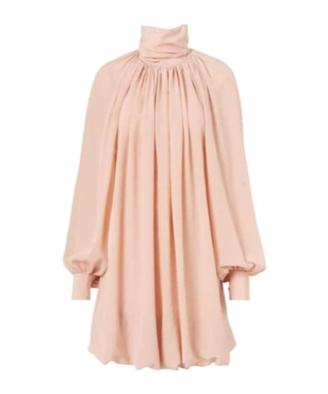 Stella McCartney Gathered Open-back Silk Chiffon Minidress