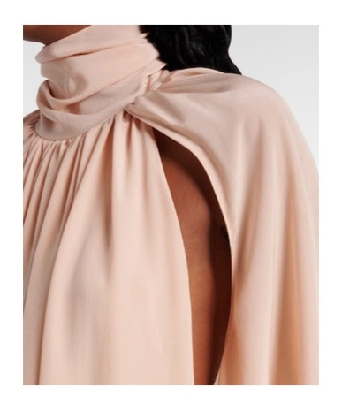 Stella McCartney Gathered Open-back Silk Chiffon Minidress