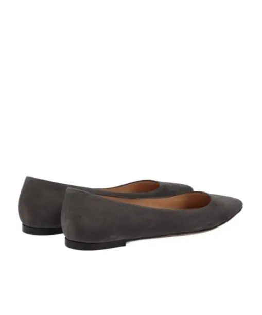 GIANVITO ROSSI Pointed Toe Grey Flats