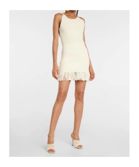 Magda Butrym Knit Minidress With Fringe Detail