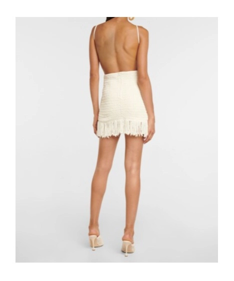 Magda Butrym Knit Minidress With Fringe Detail