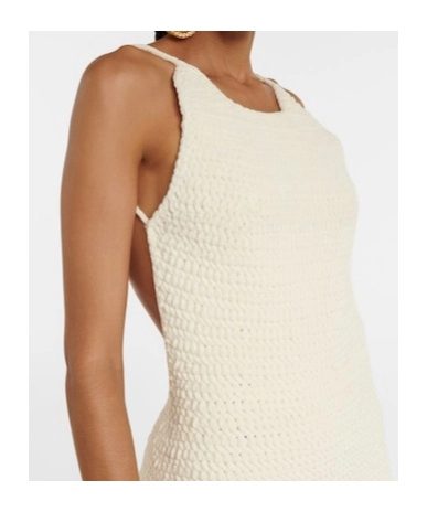 Magda Butrym Knit Minidress With Fringe Detail