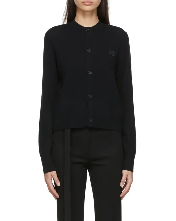Acne Studios Face Logo Patch Button-up Cardigan