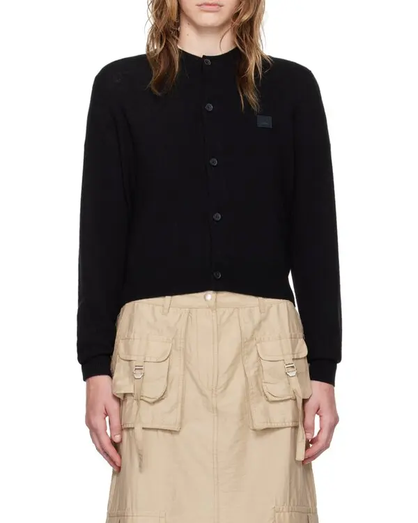 Acne Studios Face Logo Patch Button-up Cardigan