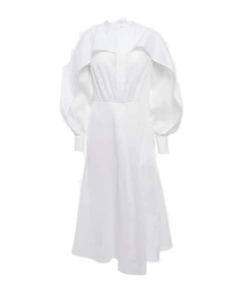 JIL SANDER Cotton Shirt Dress - White