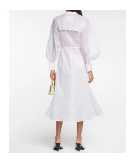JIL SANDER Cotton Shirt Dress With Cape Effect Paneling
