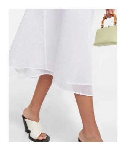 JIL SANDER Cotton Shirt Dress With Cape Effect Paneling