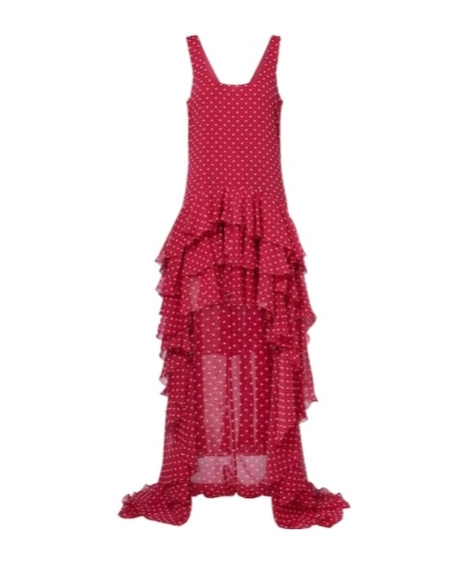 ROTATE BY BIRGER CHRISTENSEN Truut Ruffled Chiffon Midi Dress - Red