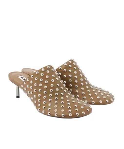 JIL SANDER Studded Leather Mules