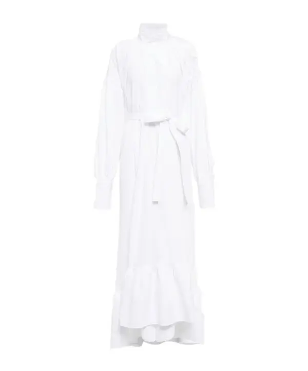 PATOU Belted Maxi Dress - White