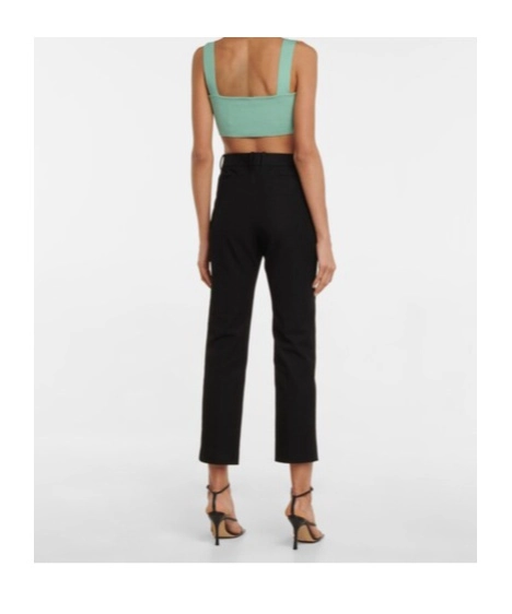 Oscar De La Renta Ribbed-knit Silk-blend Crop Top
