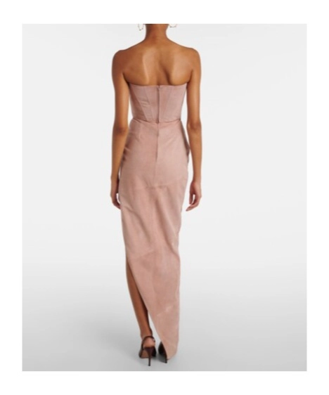 Alex Perry Draped Suede Bustier Dress