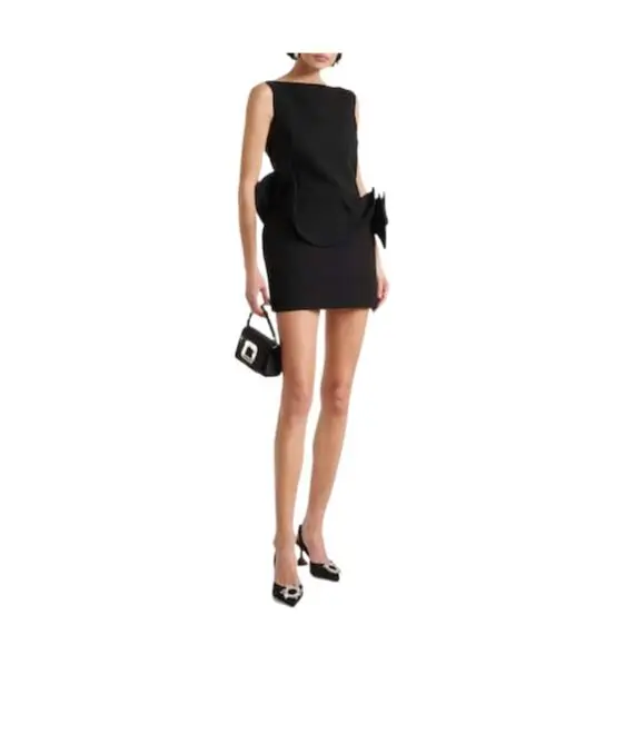 Amina Muaddi Embellished Mesh Slingback Pumps