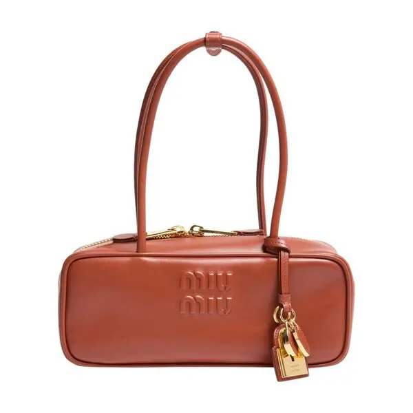 Miu Miu Arcadie Large Leather Bag - Brown
