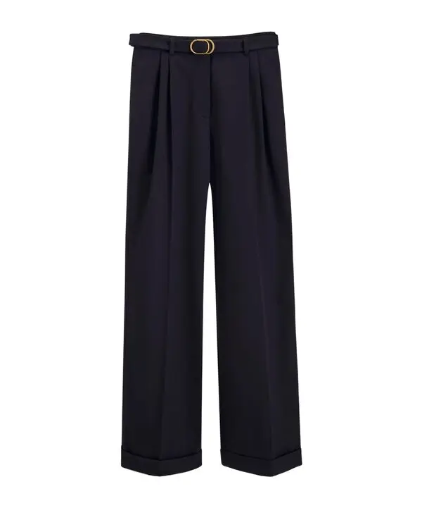 Dior Belted Flared Pants - Black