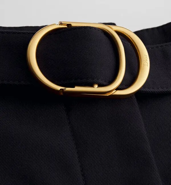 Dior Belted Flared Pants - Black