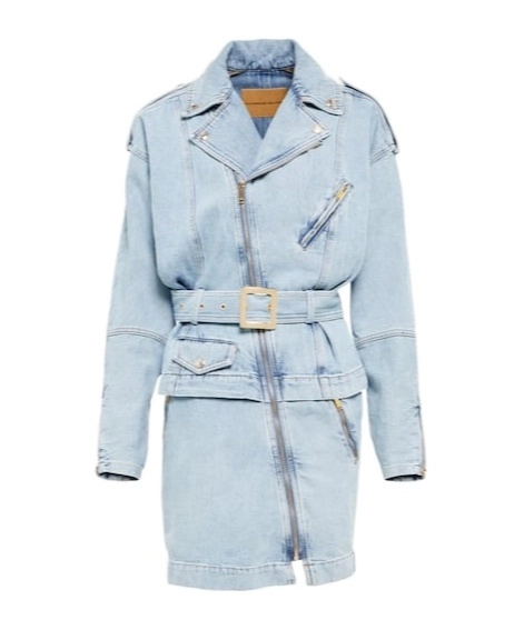 Alexandre Vauthier Asymmetric Zipped Denim Minidress - Blue