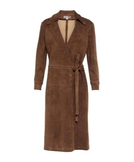 Stouls Ross Suede Wrap Midi Dress