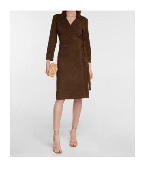 Stouls Ross Suede Wrap Midi Dress