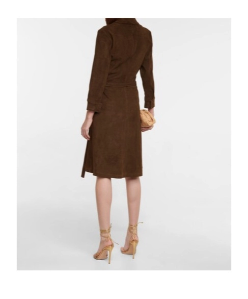 Stouls Ross Suede Wrap Midi Dress