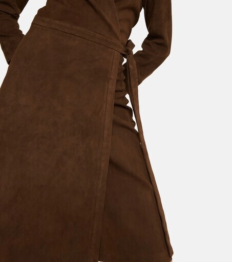Stouls Ross Suede Wrap Midi Dress