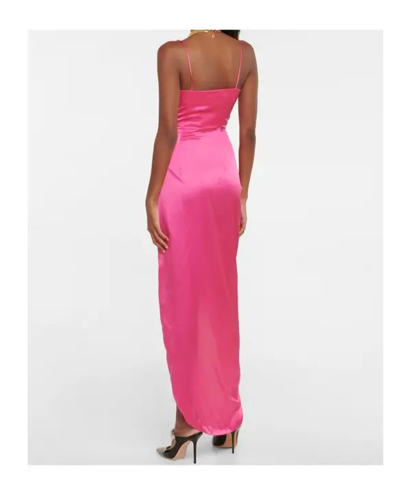 Alessandra Rich Embellished Silk Satin Dress