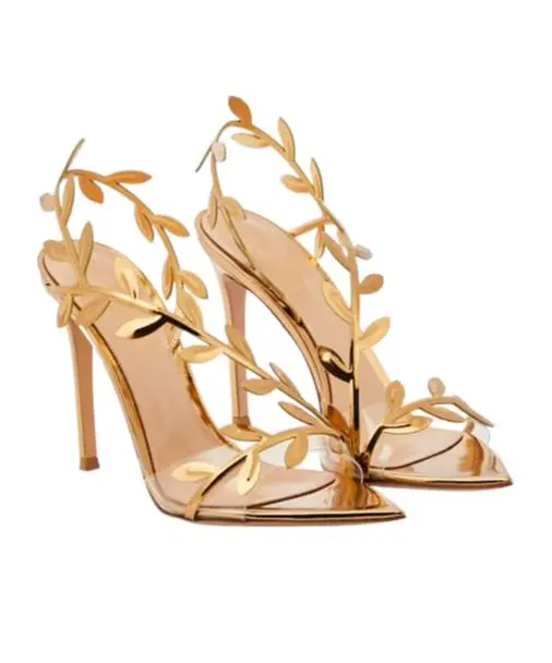 GIANVITO ROSSI Transparent Splicing High Heels - Nude