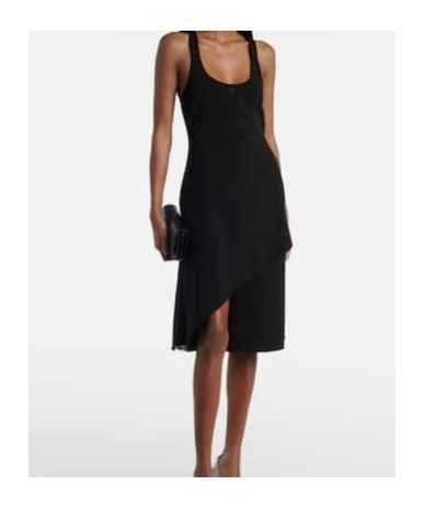 COURREGES Infinity Asymmetric Crepe Minidress