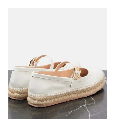 GIANVITO ROSSI Leather Mary Jane Flats